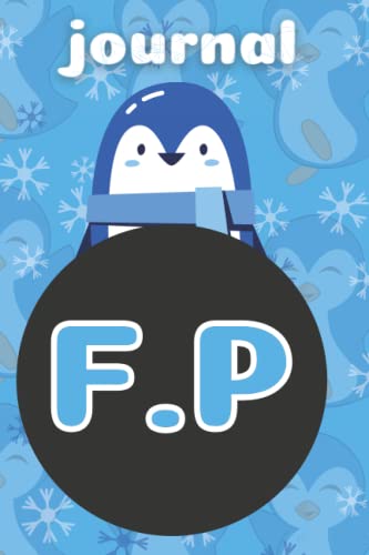 F.P: Monogram Initial Letter Name Penguins Journal/Notebook Penguins ...