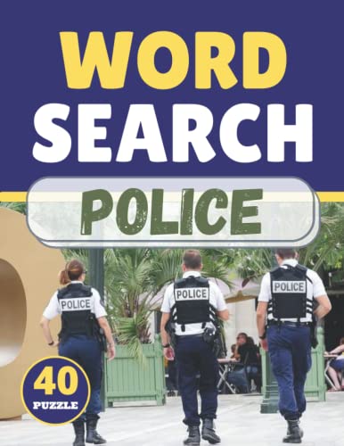 Police Word Search: Themed Activity Puzzle Book|Large Print Challenging ...