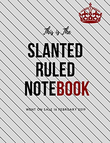 Slanted Ruled Notebook: caligraphy kits for beginners, left handed ...