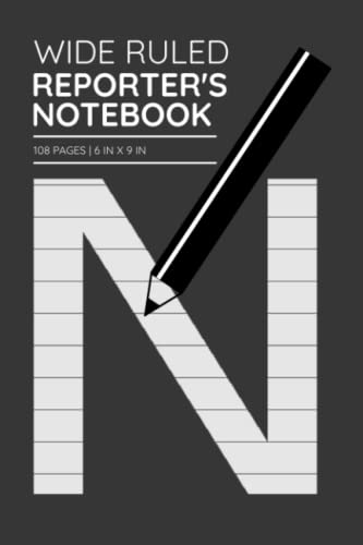 Reporter's Notebook: Great Office Notepad | Wide Ruled by J. J. Black ...