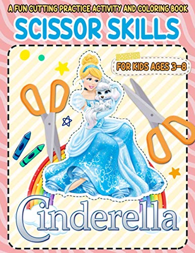 Cinderella Scissor Skills: Stress Relief Paper Cut, Coloring And Glue ...