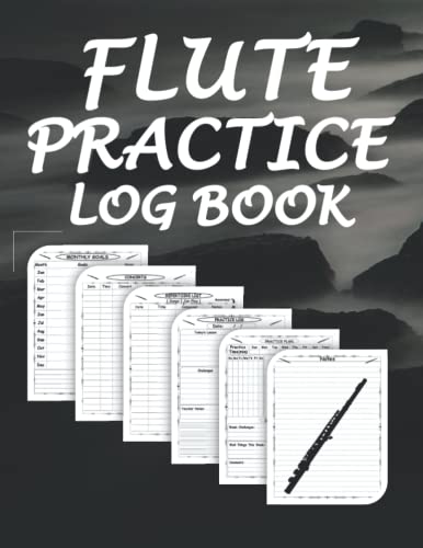Flute Practice Log Book: Flute Lesson Progress Journal for Kids and ...