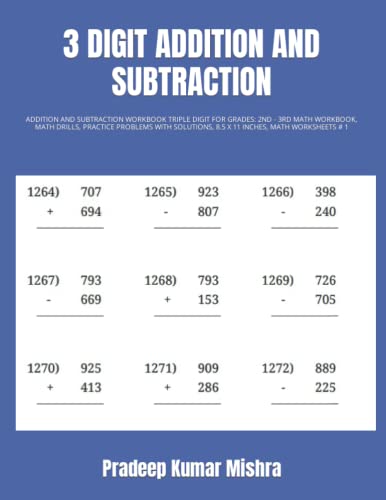 3 DIGIT ADDITION AND SUBTRACTION: ADDITION AND SUBTRACTION WORKBOOK ...