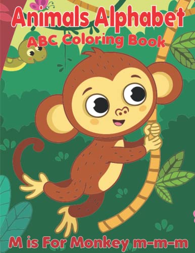 Animals Alphabet ABC Coloring Book: 50 Coloring Pages for Children Ages ...