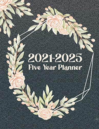 2021 2025 Five Year Planner Classic Floral Cover 60 Months Calendar 