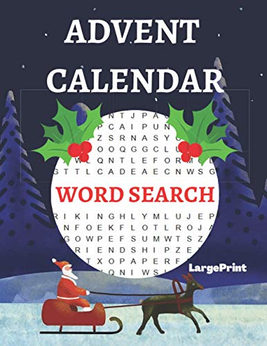 Advent Calendar Word Search: Fascinating Activity Puzzle Book Countdown ...