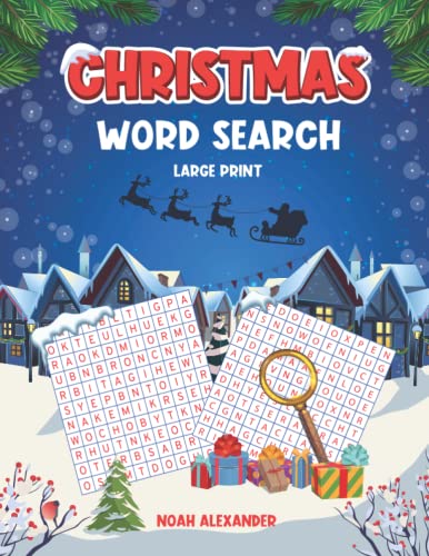 Christmas Word Search Large Print: 64 Word Find Puzzles 8.5x11 by Noah ...