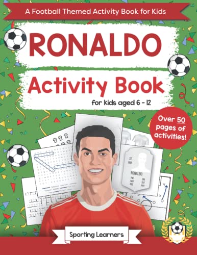 Ronaldo Activity Book For Kids Aged 6-12: Football Themed Word searches ...