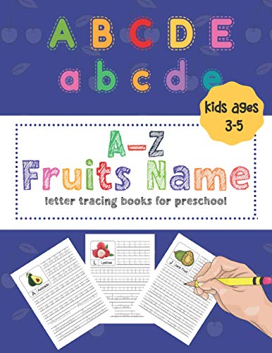 A-Z Fruits Name Letter Tracing Books For Preschool Kids Ages 3-5 ...