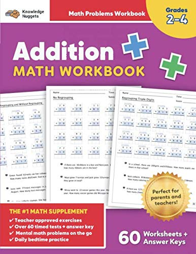 Addition Math Workbook: 1500+ Practice Problems, Math Drills ...