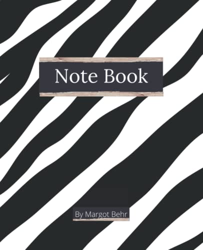 Note Book: Zebra inspired design on the cover & interior graphics of ...