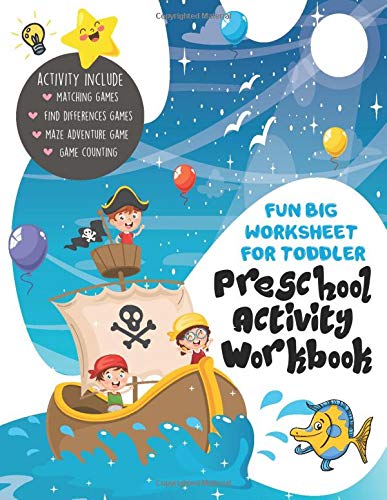 Preschool Activity Workbook: Fun big worksheet for toddler by Happy ...