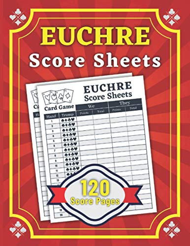 Euchre Score Sheets: Euchre Score Cards and Pads | Euchre Board Game ...
