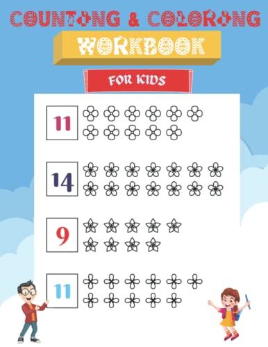 Counting and coloring workbook for kids: A counting math workbook for ...