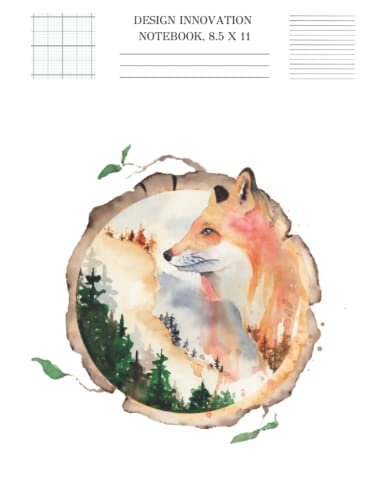 Design Innovation Notebook 8.5 x 11 inch size: Alternating Pages of ...