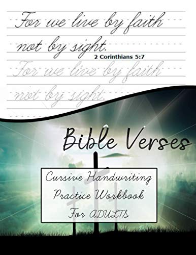 Bible Verses Cursive Handwriting Practice Workbook: Writing In Full ...