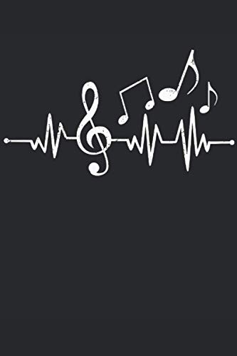 Heartbeat Music Notes Pulse For Musician: Journal, Notebook, Diary, 120 ...