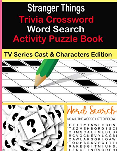 Stranger Things Trivia Crossword Word Search Activity Puzzle Book: TV ...