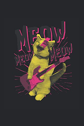 Rocker Cat: Din A5 Katze mit Gitarre Notizbuch Rock and Roll Geschenk ...