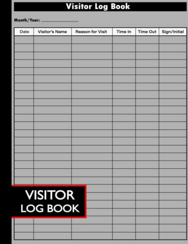 Visitor Log Book: Sign In and Out Book for Business, Office, Hotels and ...