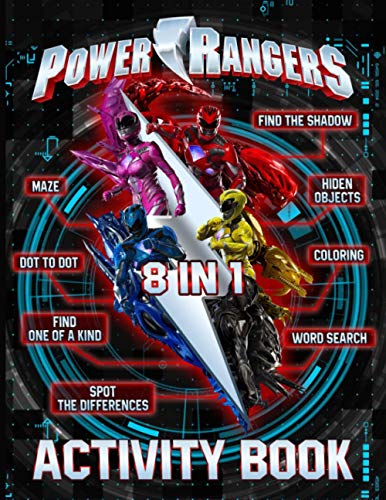 Power Rangers Activity Book: Adult, Kid Spot Differences, Dot To Dot ...