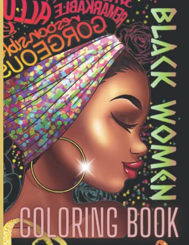 Black Women Coloring Book: Celebrating Black and Brown Afro American ...