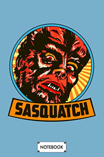 Sasquatch Retro Notebook: Journal, Lined College Ruled Paper, Planner ...