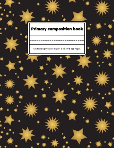 Primary Composition Book: Primary Journal K-2 | Dotted Midline with ...