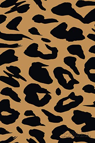 Journal: Cheetah Print Skin (Black & Moderate Orange Colors) Notebook ...