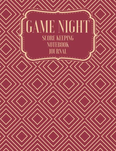 Game Night Score Keeping Notebook Journal: game night scorebook, Game ...