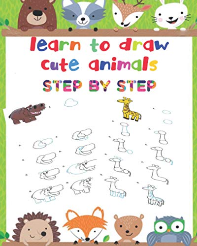 learn to draw cute animals step by step: Frog , Snail, Arctic, fox ...