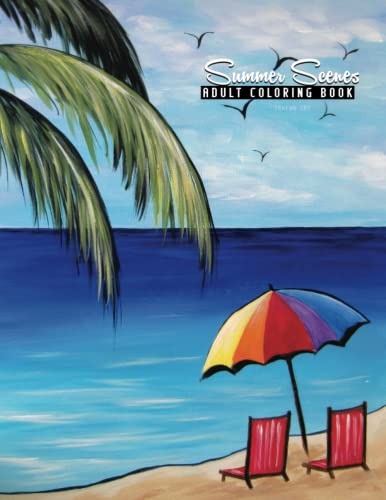50 Summer Scenes Coloring Book: Featuring 50 Fun and Relaxing Coloring ...