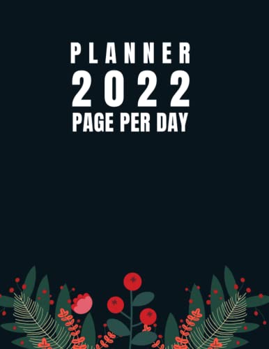 2022 Daily Planner: 1 January 2022 to 31 December 2022/8.5" x 11" Large ...