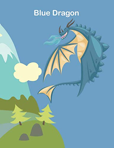 Blue Dragon: Blue Dragon Marble Composition Book, Wide Ruled, notebook ...