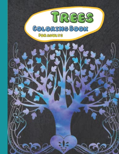 Trees Coloring Book For Adults: Mini Coloring Book with 26 Designs of ...