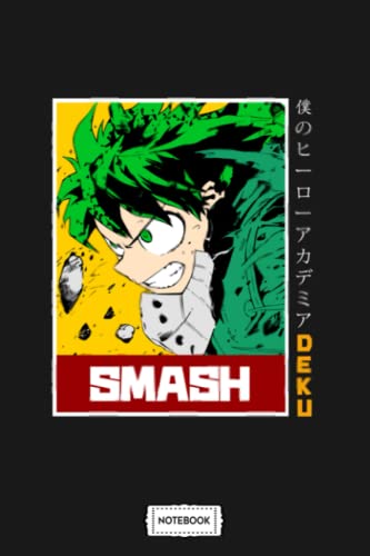 Smash Deku My Hero Academia A64082 Notebook: Journal, Diary, 6x9 120 ...
