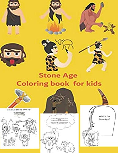 Stone Age Coloring book for kids: stone age - caveman coloring ...