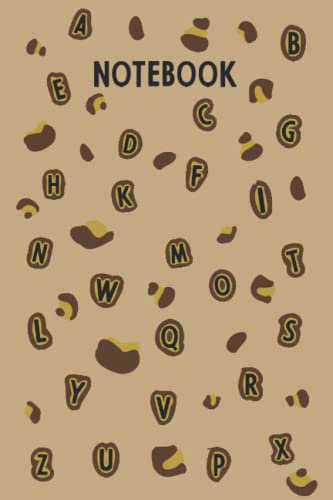 Notebook: Leopard Print and Alphabet letters Composition (6/9 _ 120 ...