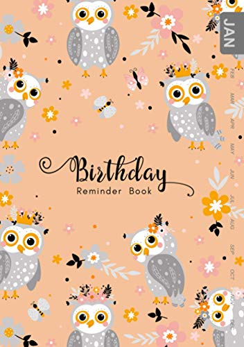 Birthday Reminder Book: B5 Medium Notebook for Recording Birthdays and ...