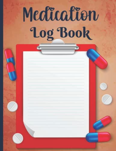 Medication Log Book: Large Print Daily Medication Log Book For Women ...