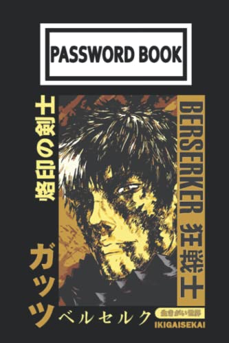 Password Book: Bérsẹrk Anime Manga Berserker Guts Password Organizer ...