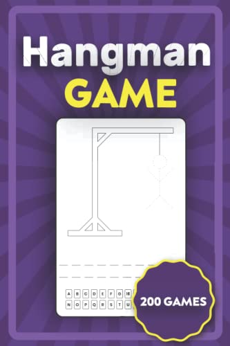Hangman Game book with 200 games: 200 Hangman Games For Kids and teens ...