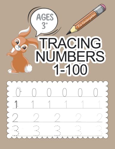Tracing Numbers 1-100 For Kindergarten: Preschool Numbers Tracing Math ...