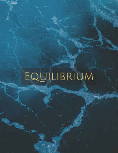 Equilibrium NOTEBOOK: Blue Marble with Gold Text | Perfect Gift | 8.5 ...