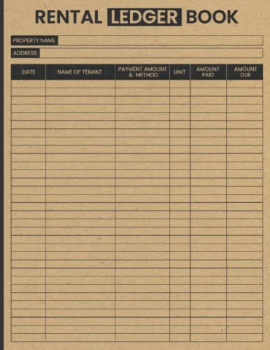 Rental Ledger Book: Rental Property Income Tracker for Landlord and ...