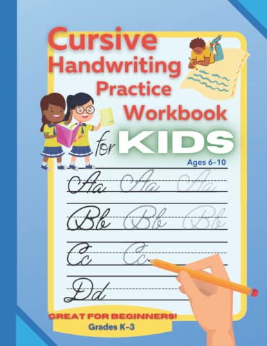 Cursive Handwriting Practice Workbook for Kids: Cursive Letter Tracing ...