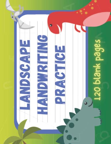 Landscape Handwriting Practice: blank lined sheets for kids by JVG ...