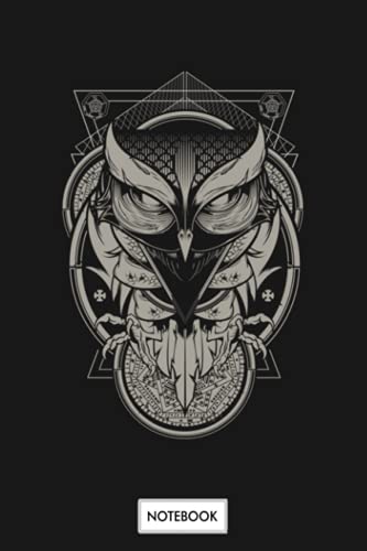 Alchemy Owl Notebook: Diary, Journal, 6x9 120 Pages, Lined College ...