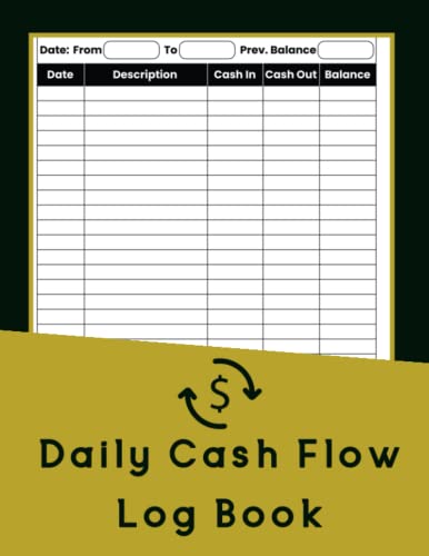 Daily Cash Flow Log Book: Petty Cash Large Ledger Book | Large Daily ...