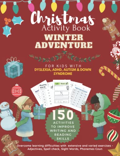 Christmas activity book - WINTER ADVETURE - for kids with dyslexia ...